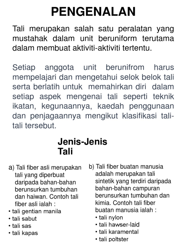 Tali - Ikatan Dan Simpulan | PDF