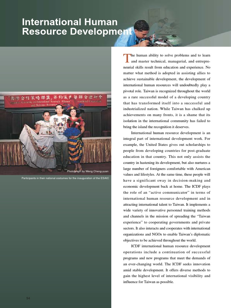 Phat Trien Nguon Nhan Luc International Human-180128 | PDF | Taiwan | Multilateralism