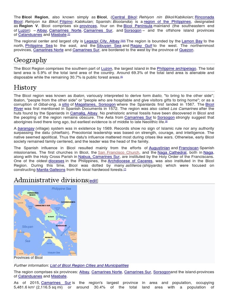 Bicol | PDF | Languages | Foods