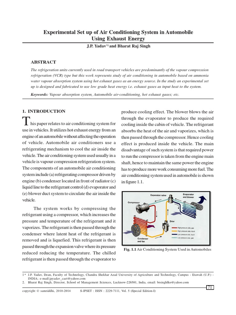 Vol5 (1) 2014 P71 80 | PDF | Air Conditioning | Heat Exchanger