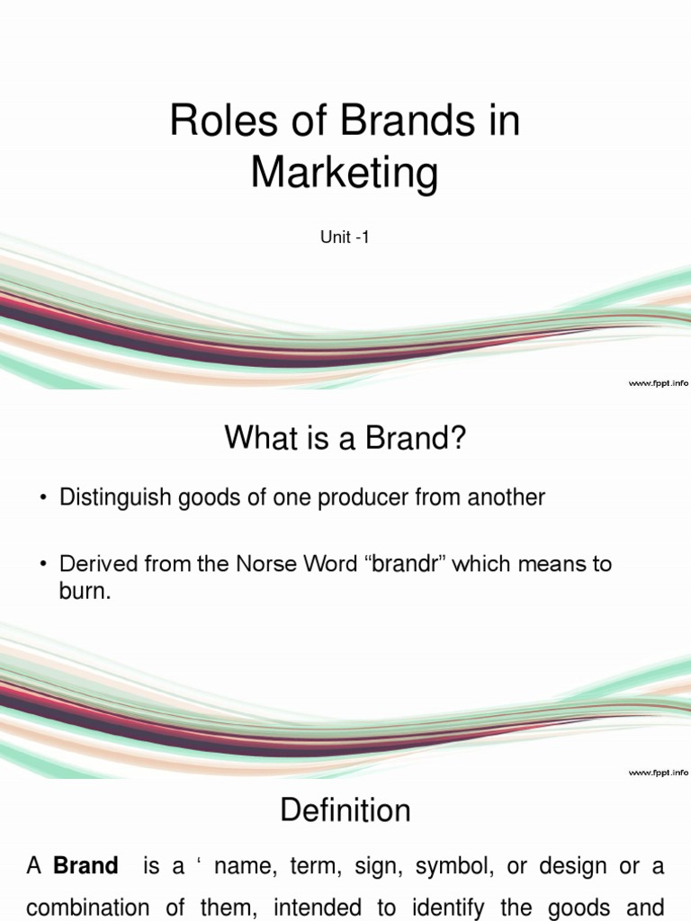 Understanding the Role of Brands in Marketing | PDF | Brand | Brand ...