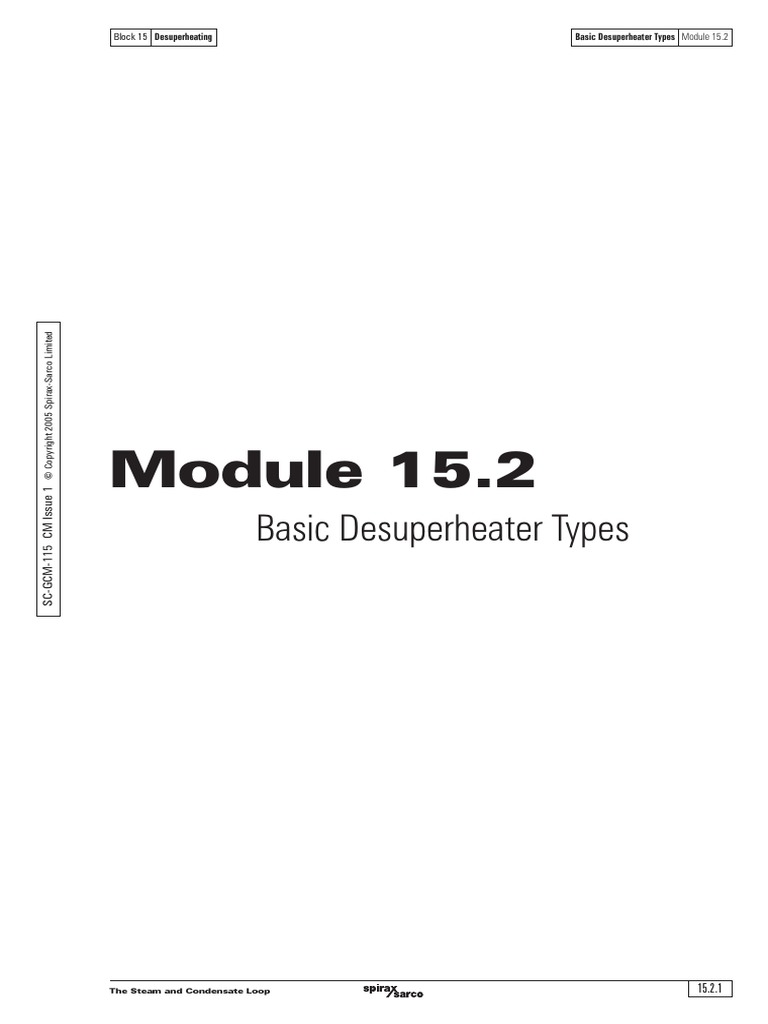 15.02. Basic Desuperheater Types | PDF | Steam | Flow Measurement