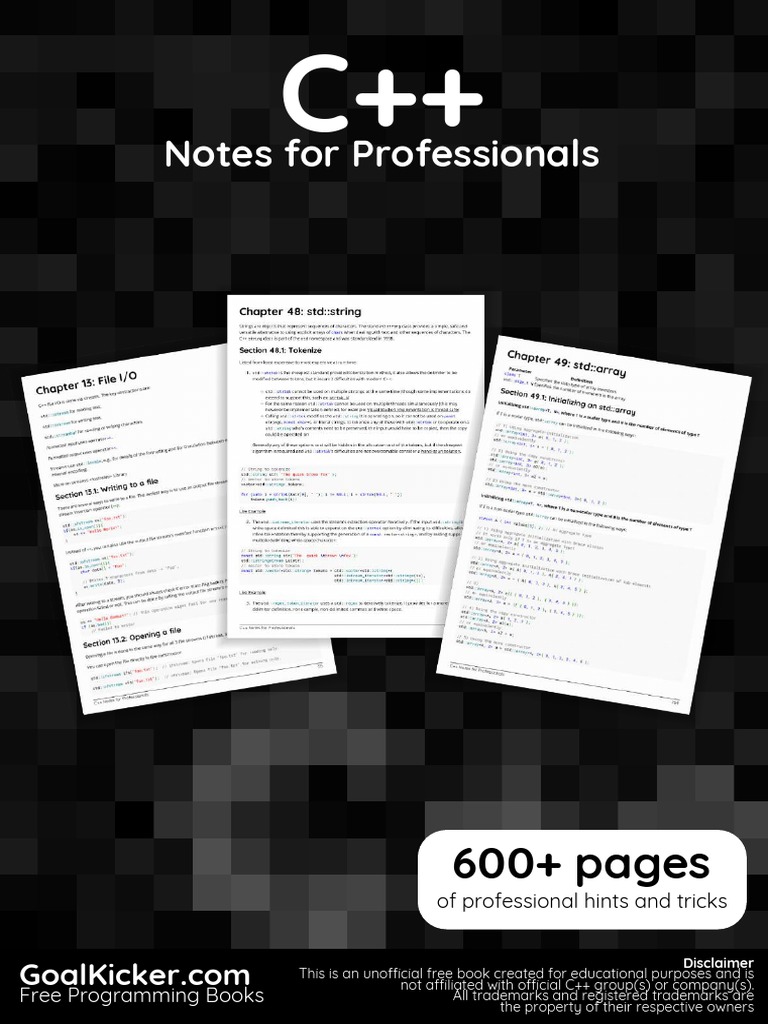 C++ Notes For Professionals | PDF | Class (Computer Programming ...