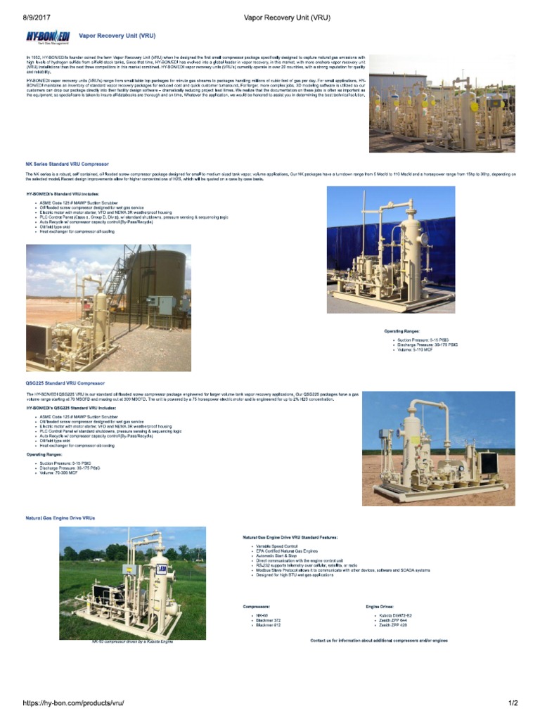 Vapor Recovery Unit (VRU) | PDF