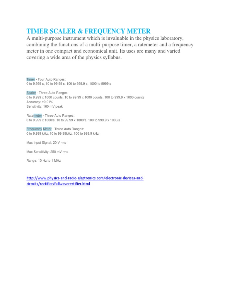 Timer Scaler & Frequency Meter: Circuits/rectifier/fullwaverectifier ...