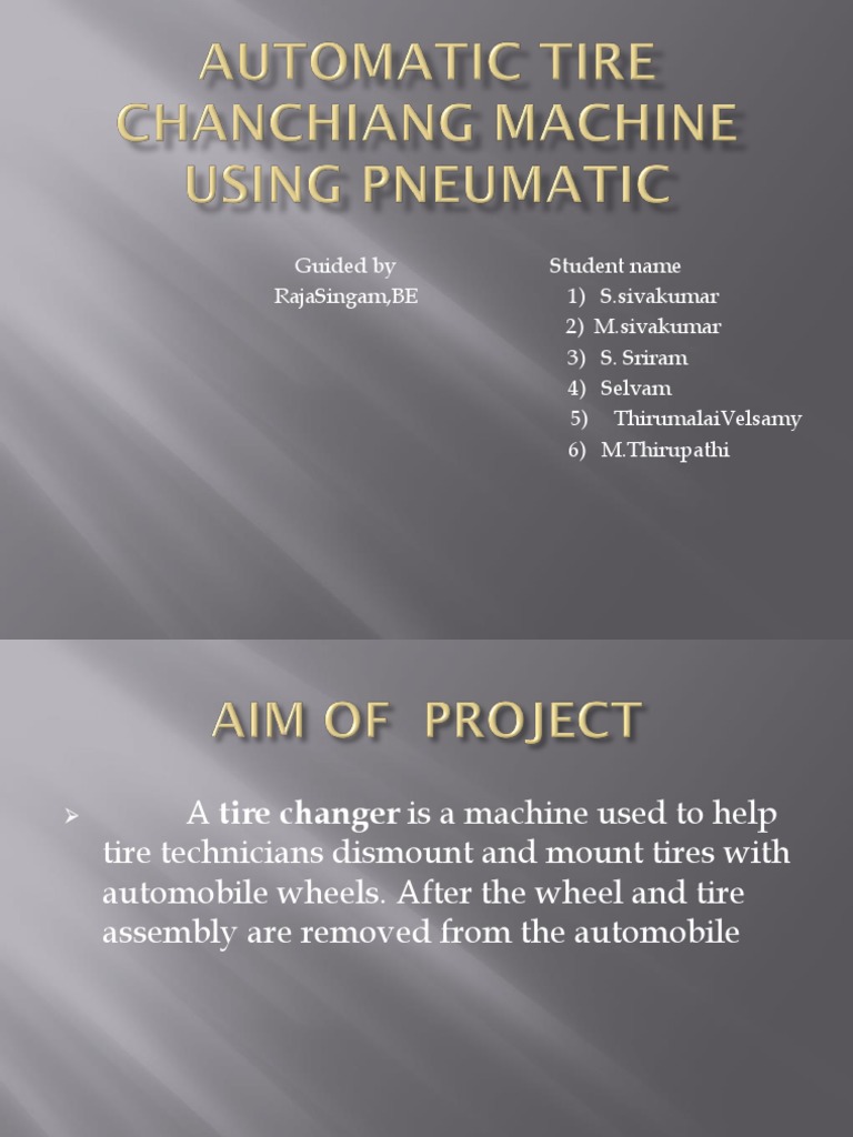 Tire Changer Mechanism Overview | PDF