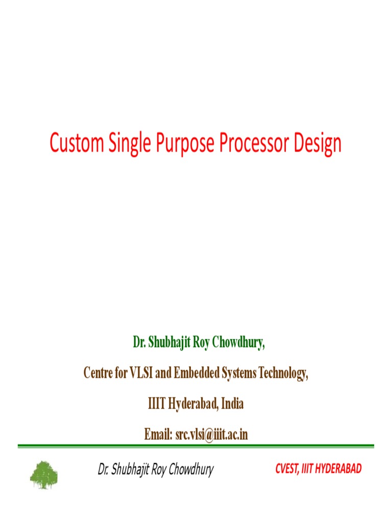 Custom Single Purpose Processor Design | PDF | Vhdl | Hardware ...