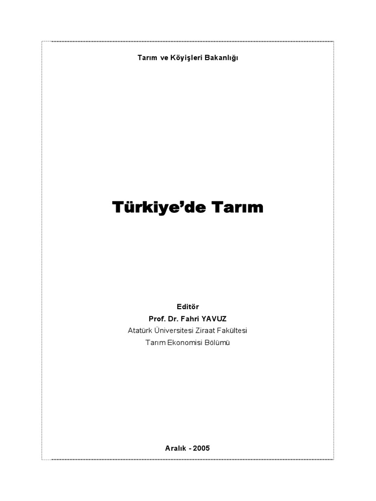 Turkiyede Tarim | PDF