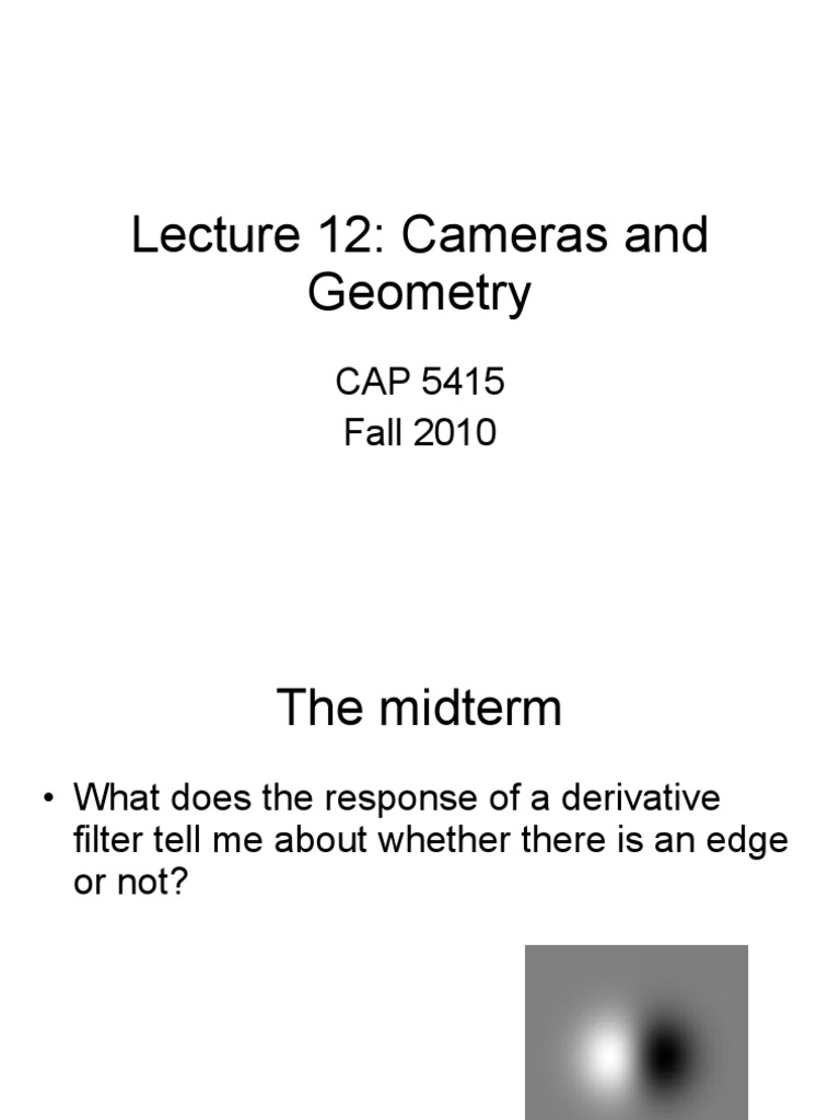 Cameras and Geometry | PDF | Camera Lens | Camera