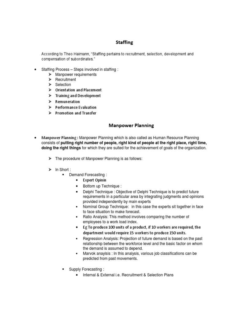 HR Notes | PDF | Human Resources | Employment