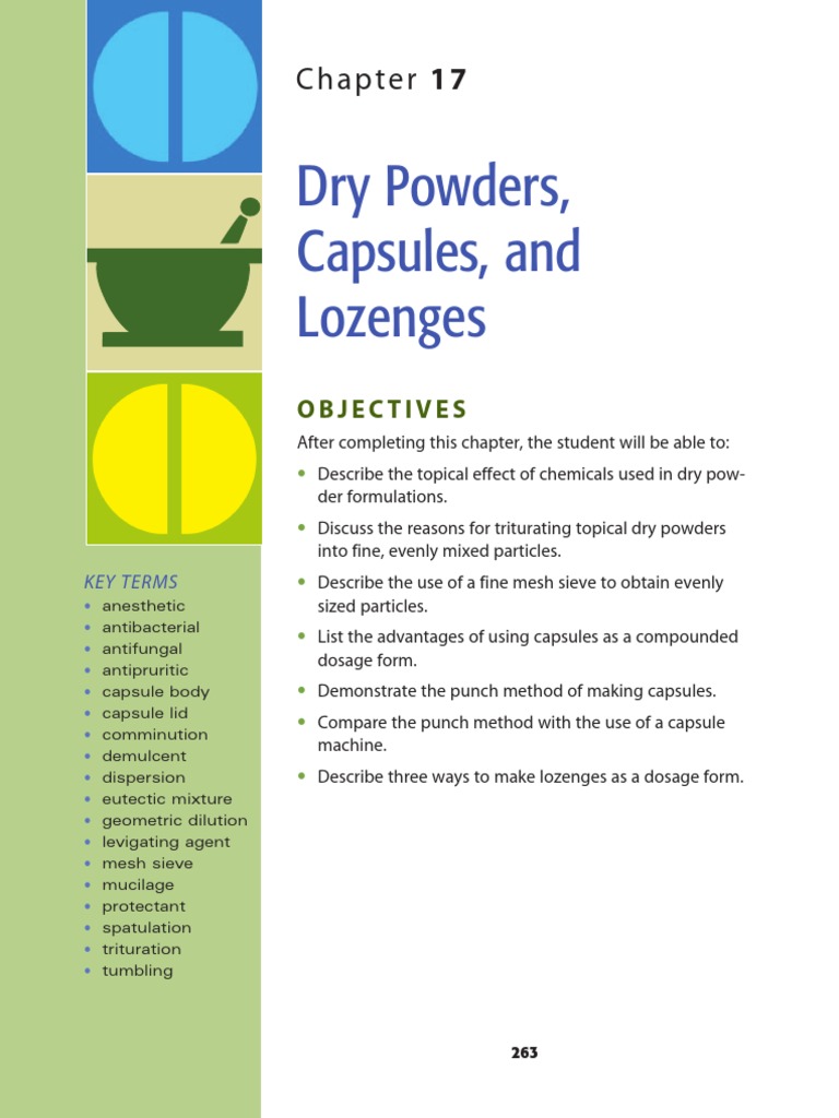 Dry Powders, Capsules, and Lozenges | PDF | Topical Medication ...