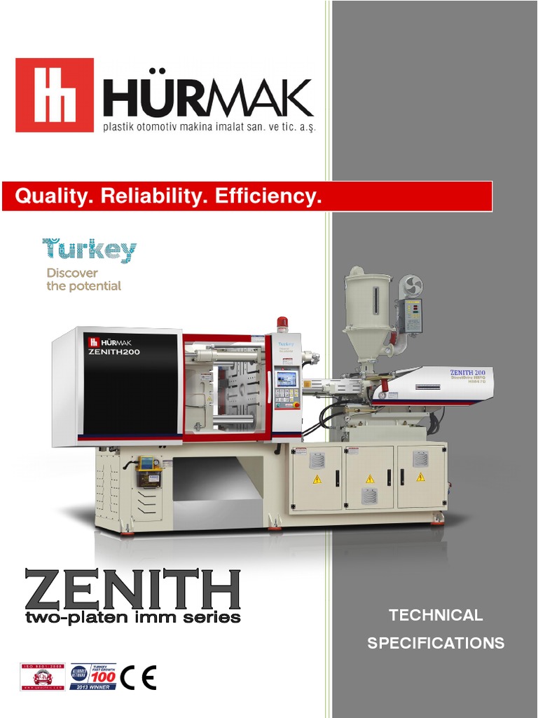 Zenith Series Tech Specs | PDF | Machines | Mechanical Engineering