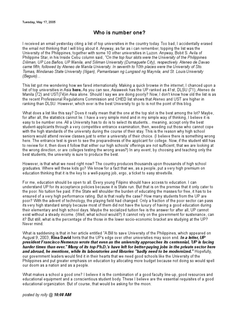 Who Is Number One | PDF | Test (Assessment) | Further Education