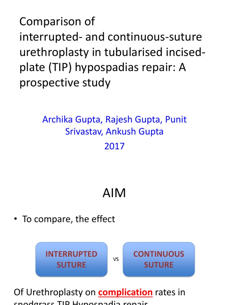 Comparison of Interrupted-And Continuous-Suture Urethroplasty in ...