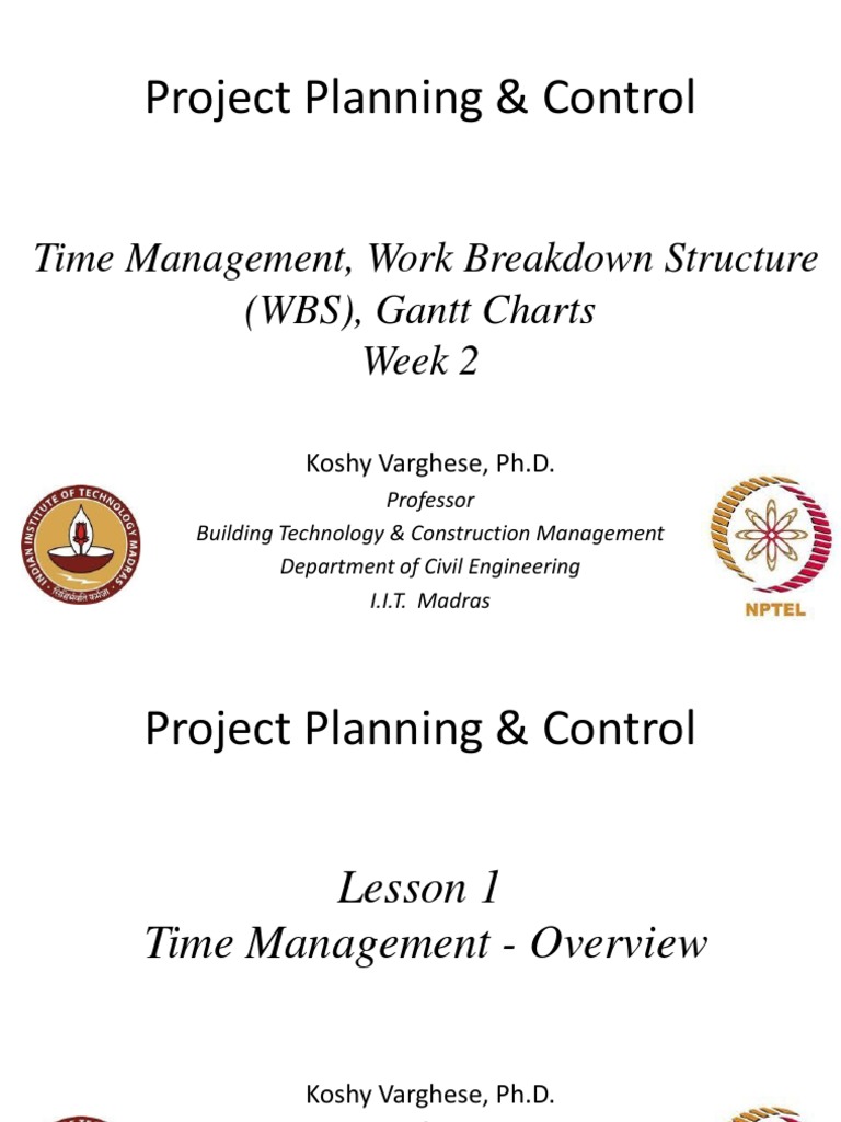 Week2 - Lesson 1. Time Management - Overview | PDF