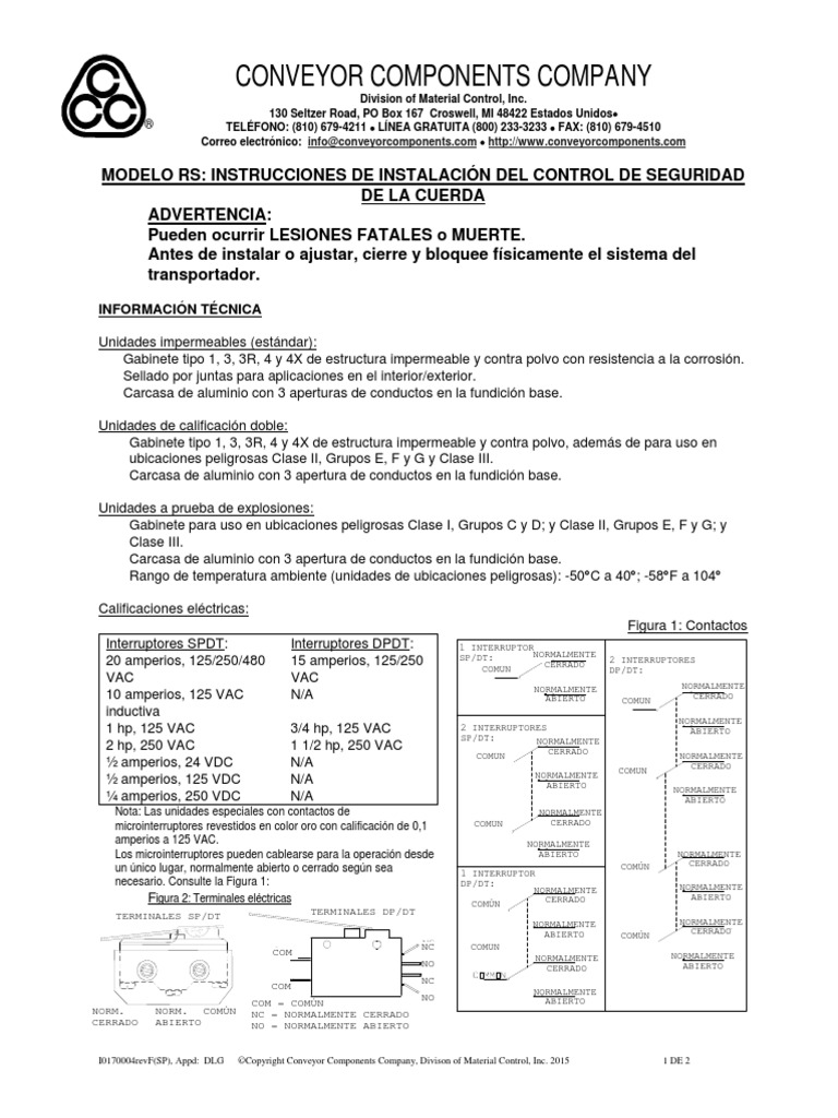 Conveyor Components Pull Cord | PDF | Electricidad | Science