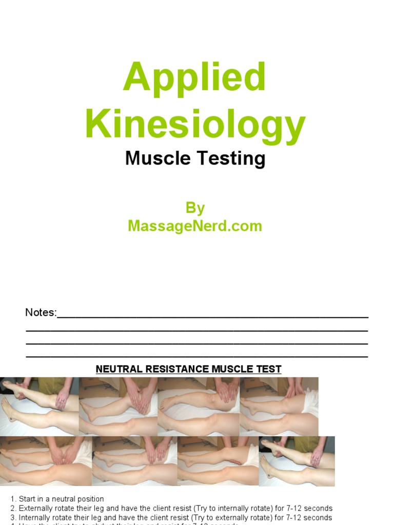 Applied Kinesiology: Muscle Testing | Download Free PDF | Elbow ...