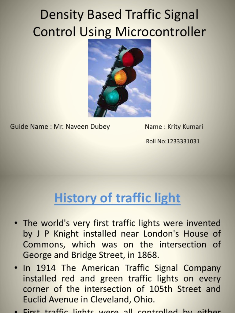 Densitybasedtrafficsignalcontrolusingmicrocontroller 160508184856 | PDF ...