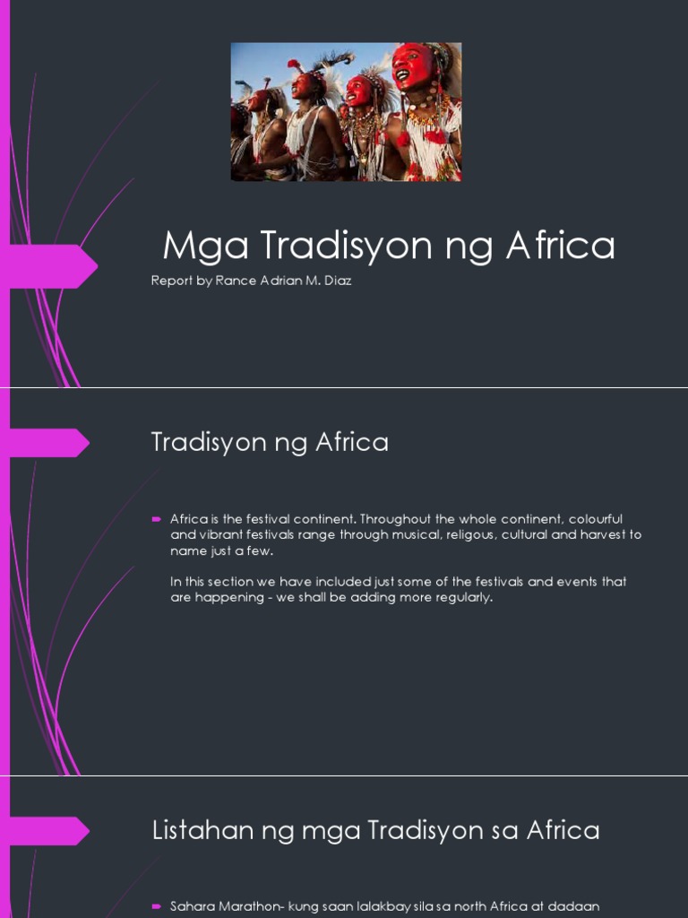 Mga Tradisyon NG Africa | PDF