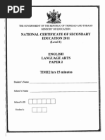 CSEC French Paper 02 - 2020 | PDF