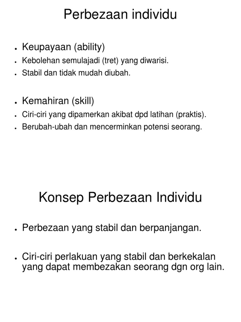 Topik 6 Perbezaan Individu | PDF