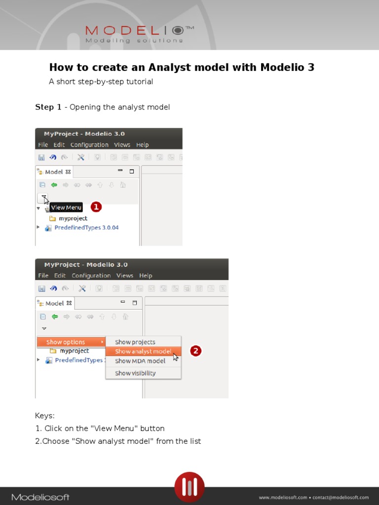 Modelio Analyst FirstSteps Tutorial | PDF
