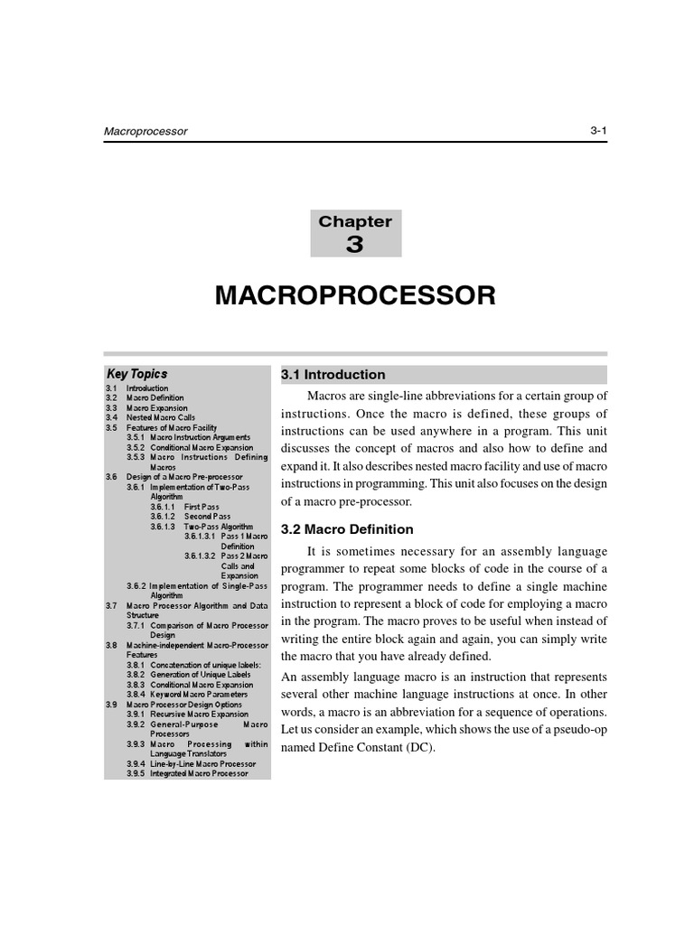 Chapter - 3 | PDF | Macro (Computer Science) | Assembly Language