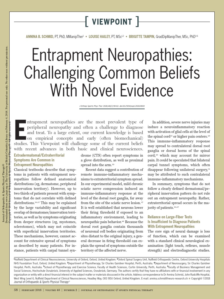 Jospt 2018 0603 | PDF | Peripheral Neuropathy | Nerve