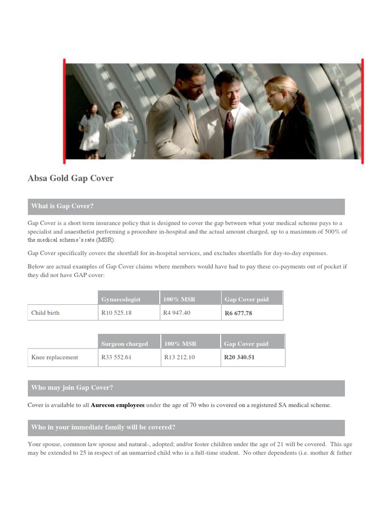 ABSA Gap Cover Information | PDF | Deductible | Actuary
