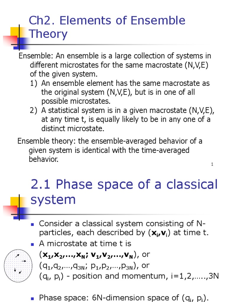 Ch2 - Elements of Ensemble Theory | PDF | Applied Statistics | Modern ...