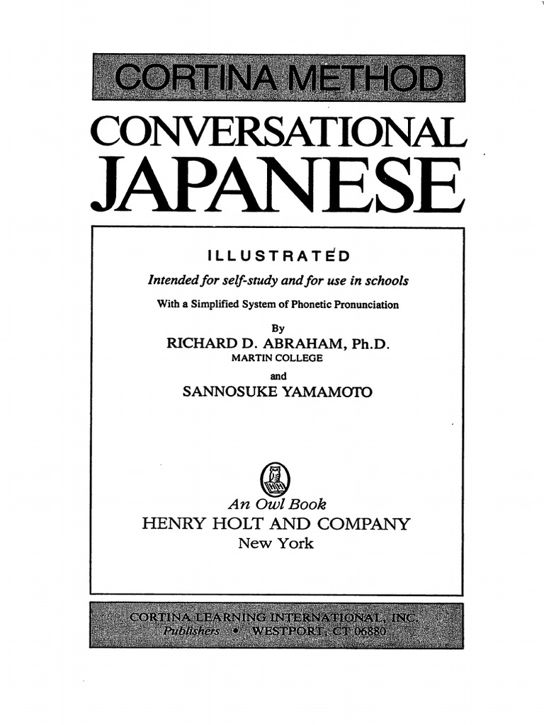 Cortina Method Conversational Japanese PDF | PDF