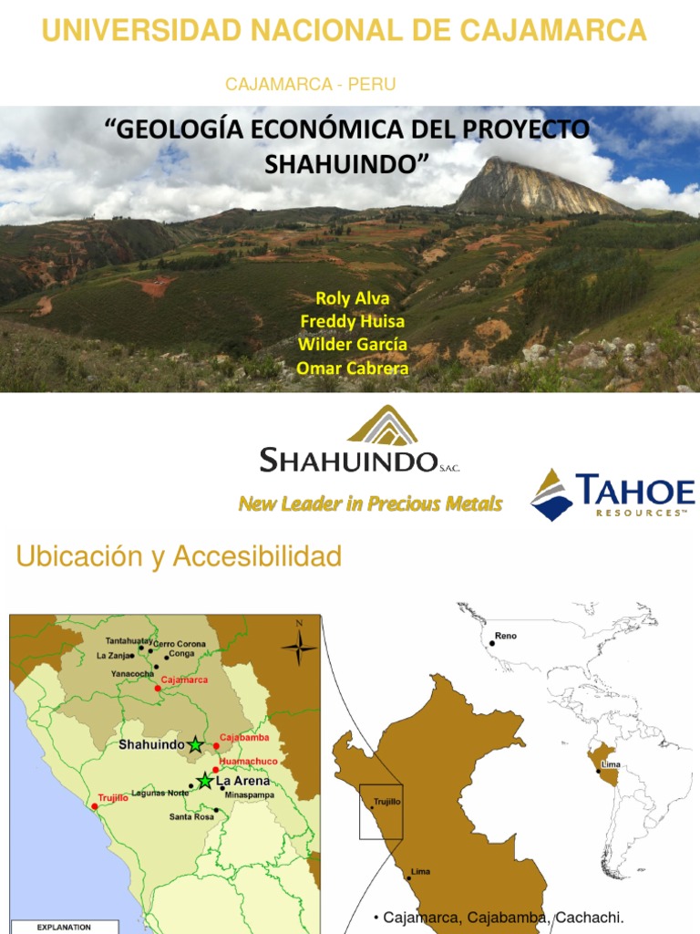 Geología Económica Del Proyecto Shahuindo - Ing Omar Cabrera PDF | Descargar gratis PDF | Roca ...