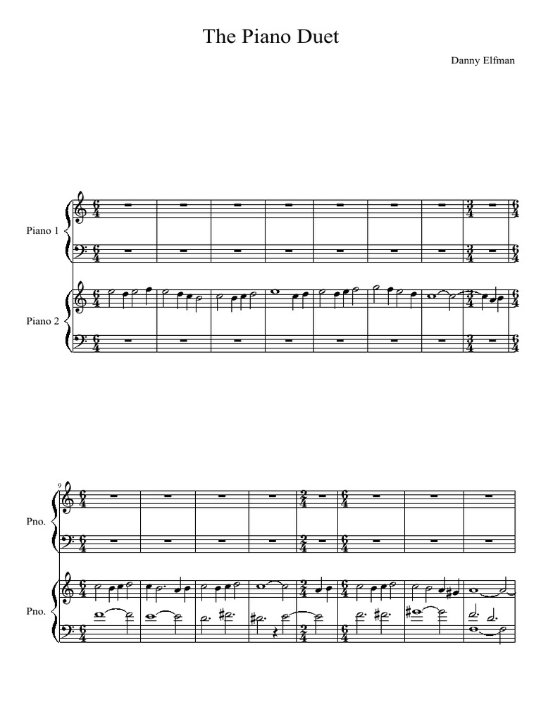 Corpse Bride Piano Duet Sheet Music | PDF
