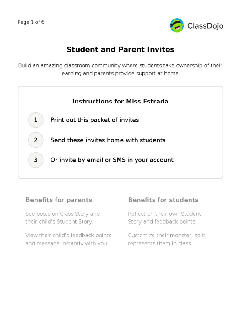 Classdojo Code | PDF | Software | Communication