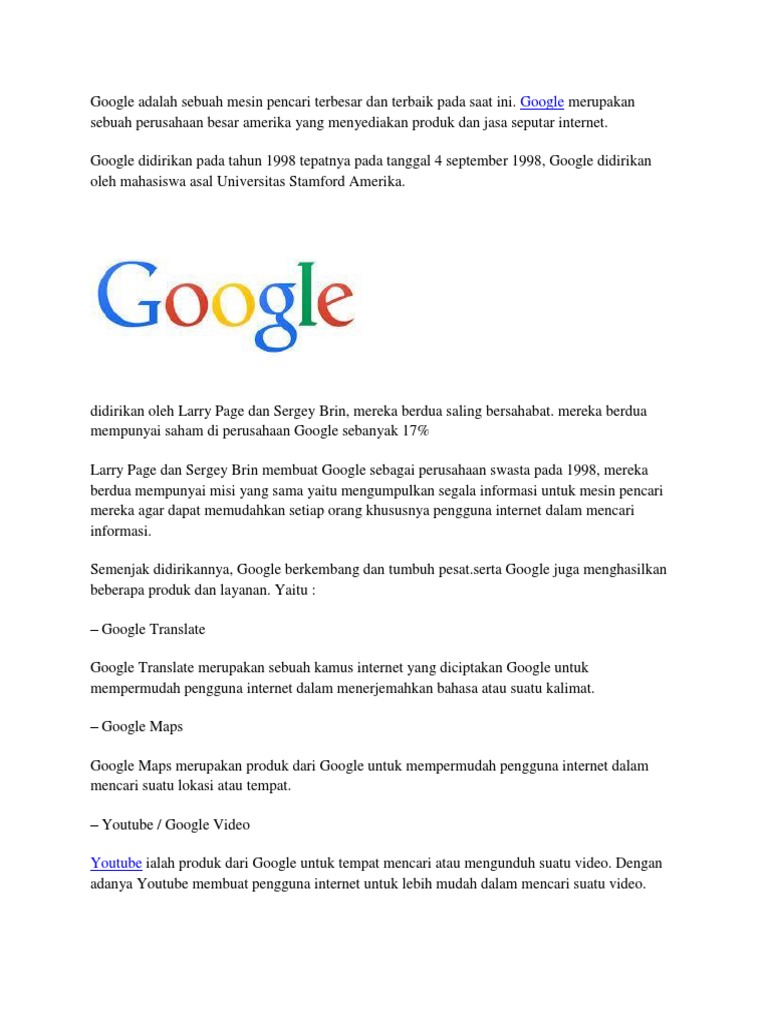 Pengertian Google | PDF