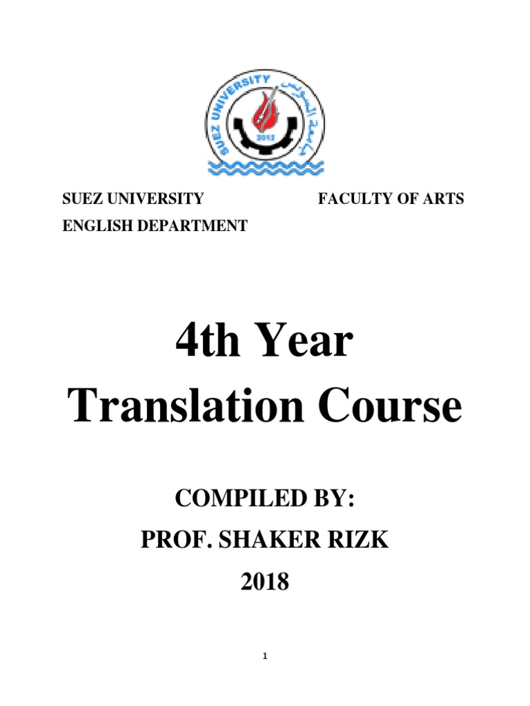 Translation Course English To Arabic | PDF | Translations | Verb