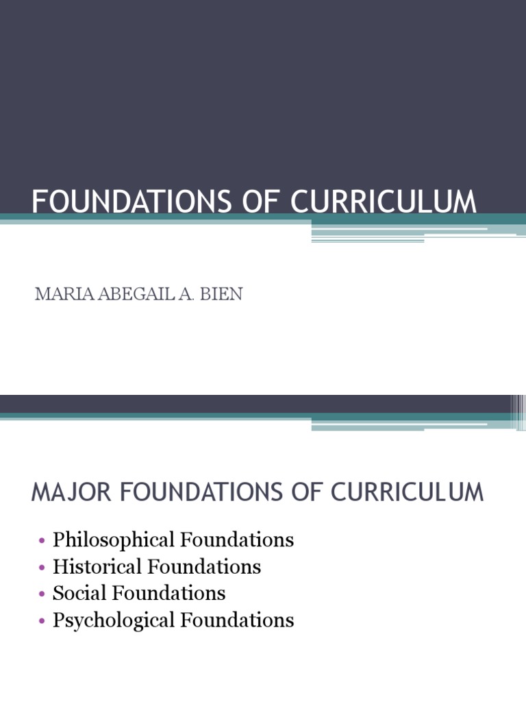 Foundations of Curriculum | PDF | Curriculum | Learning