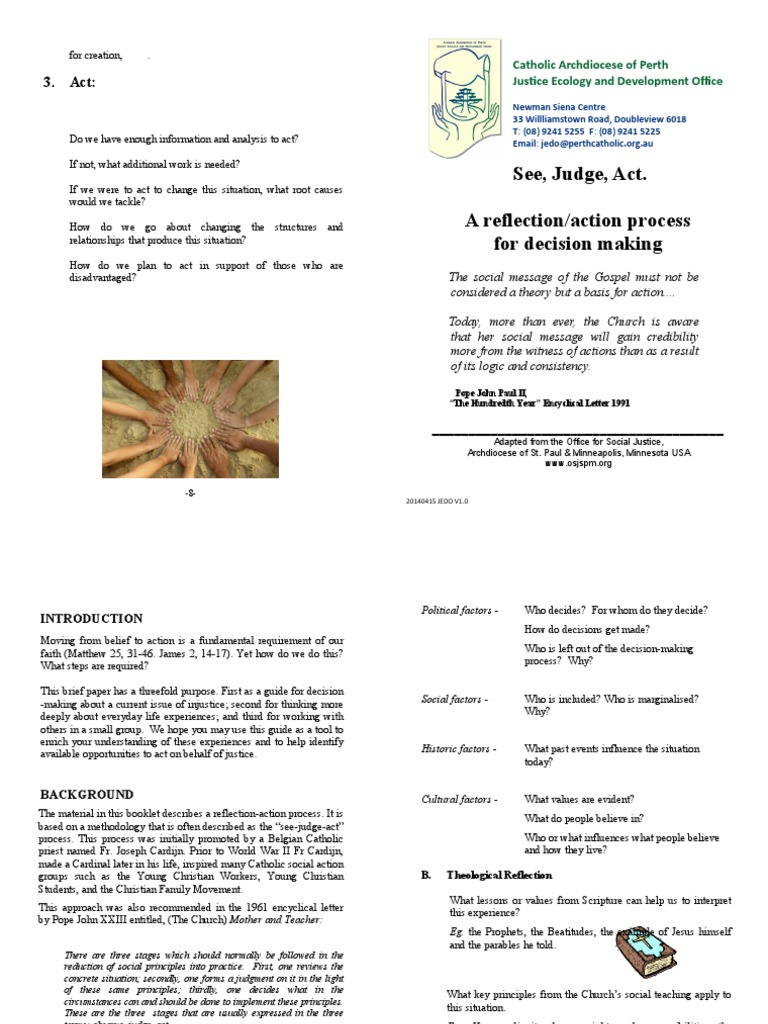 20140415 Relection Action See Judge Act Booklet | Catholic Social ...