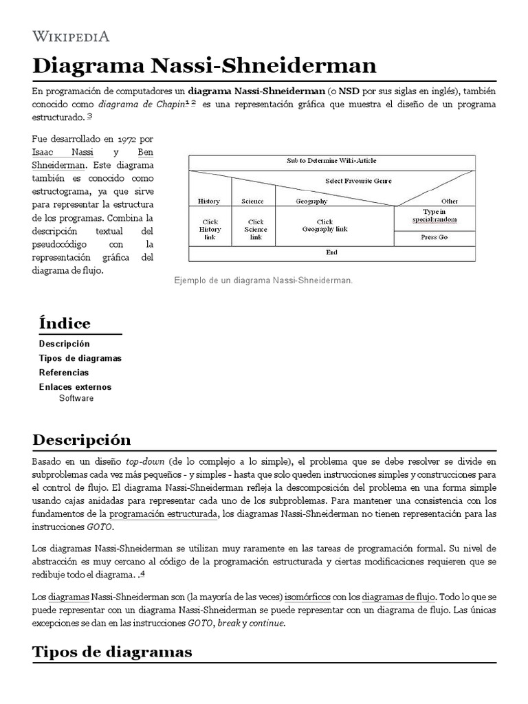 Diagrama Nassi-Shneiderman | PDF | Ciencias de la Computación | Informática