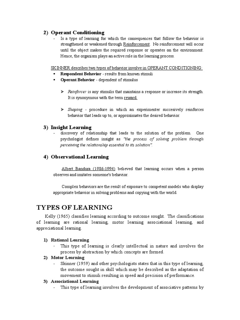 Operant Conditioning | PDF | Reinforcement | Learning