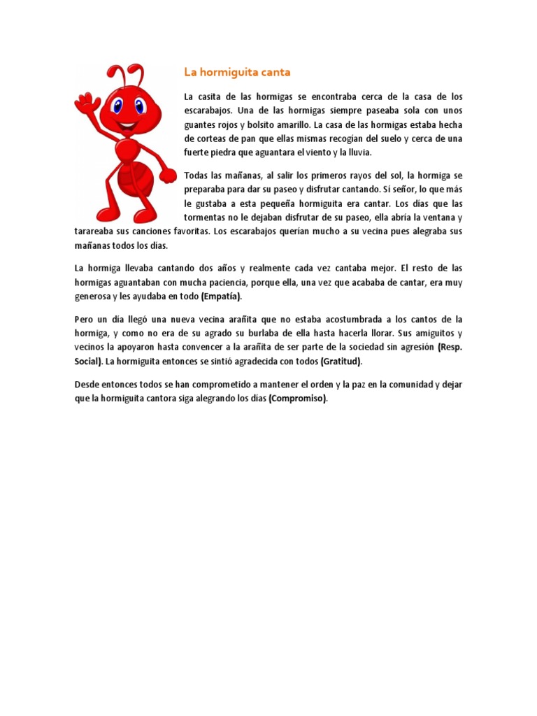 La Hormiguita Canta Pdf