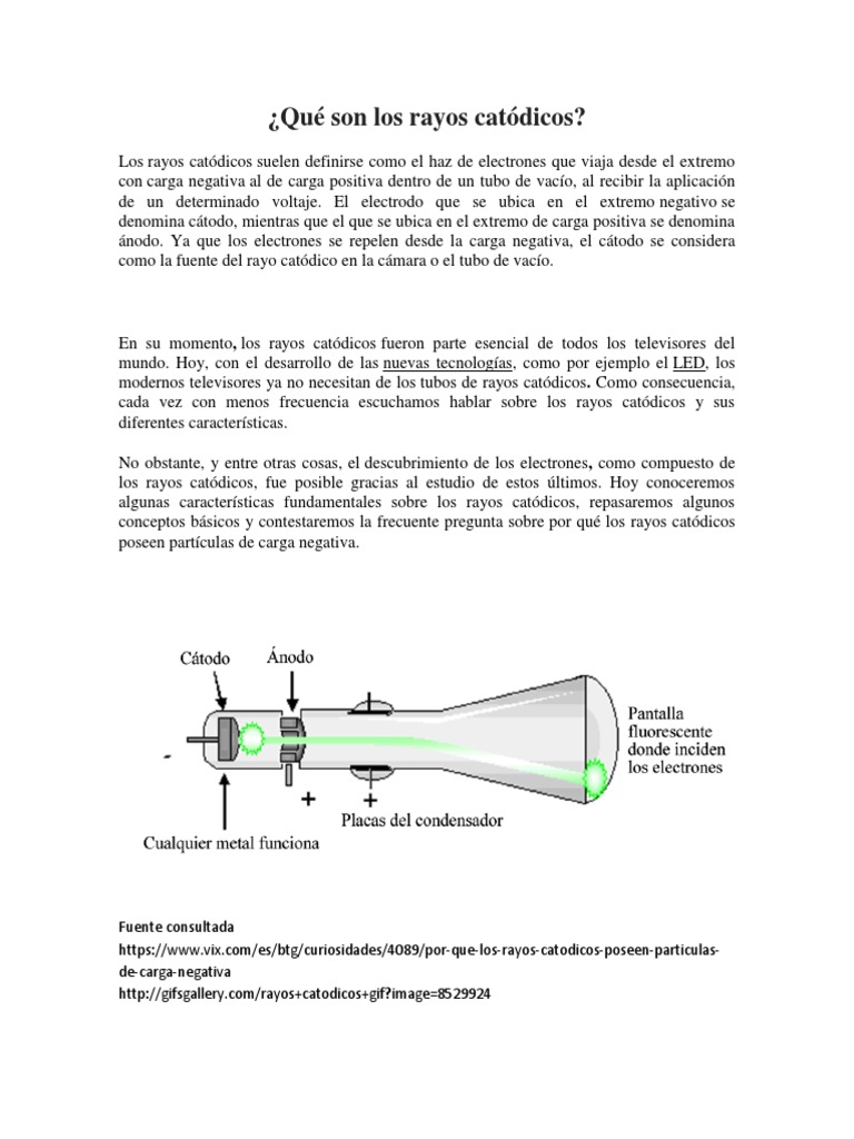 Qué Son Los Rayos Catódicos | PDF