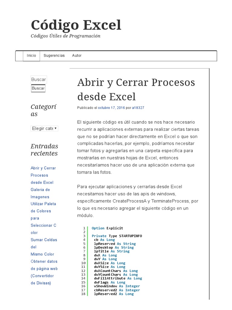 Códigos Útiles para Excel | PDF | Microsoft Excel | Comillas