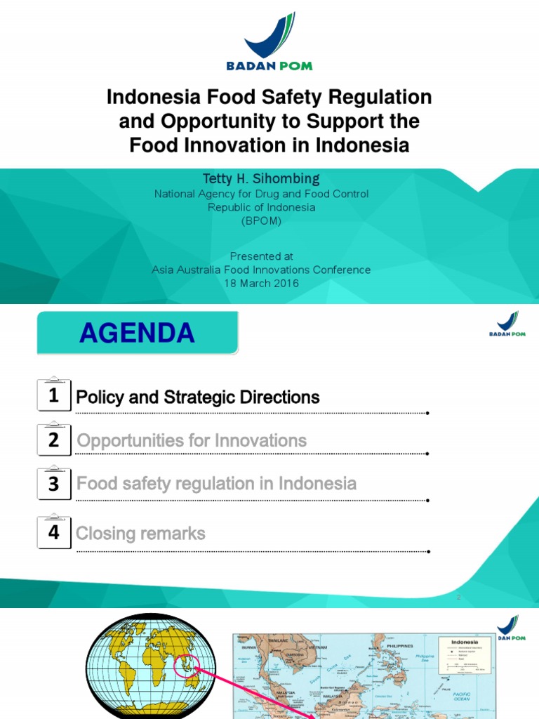 Indonesia Food Safety Regulations Overview | PDF | Food Safety | Innovation