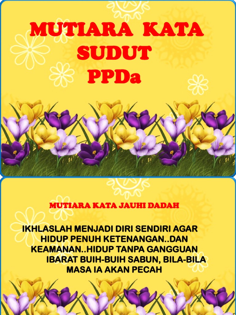 MUTIARA KATA SUDUT PPDa | PDF | Pengembangan Diri