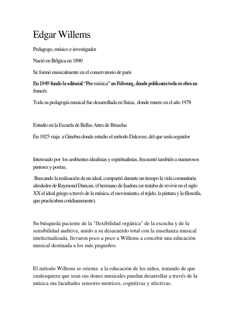 Edgar Willems | PDF | Ritmo | Melodía