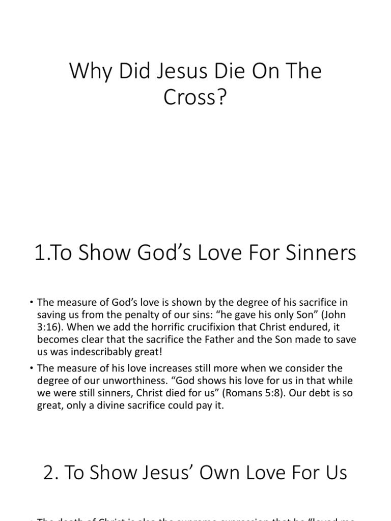 Understanding Jesus' Sacrifice | PDF | Eternal Life (Christianity ...