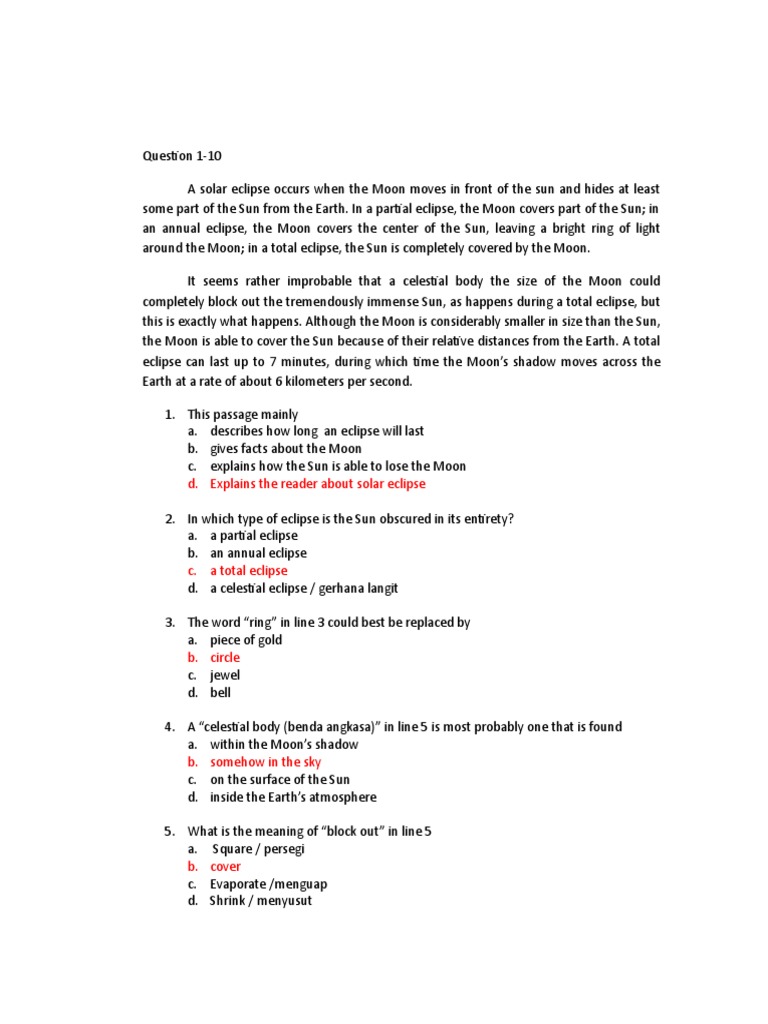 Eap Exercise + Reading | PDF | Eclipse | Solar Eclipse