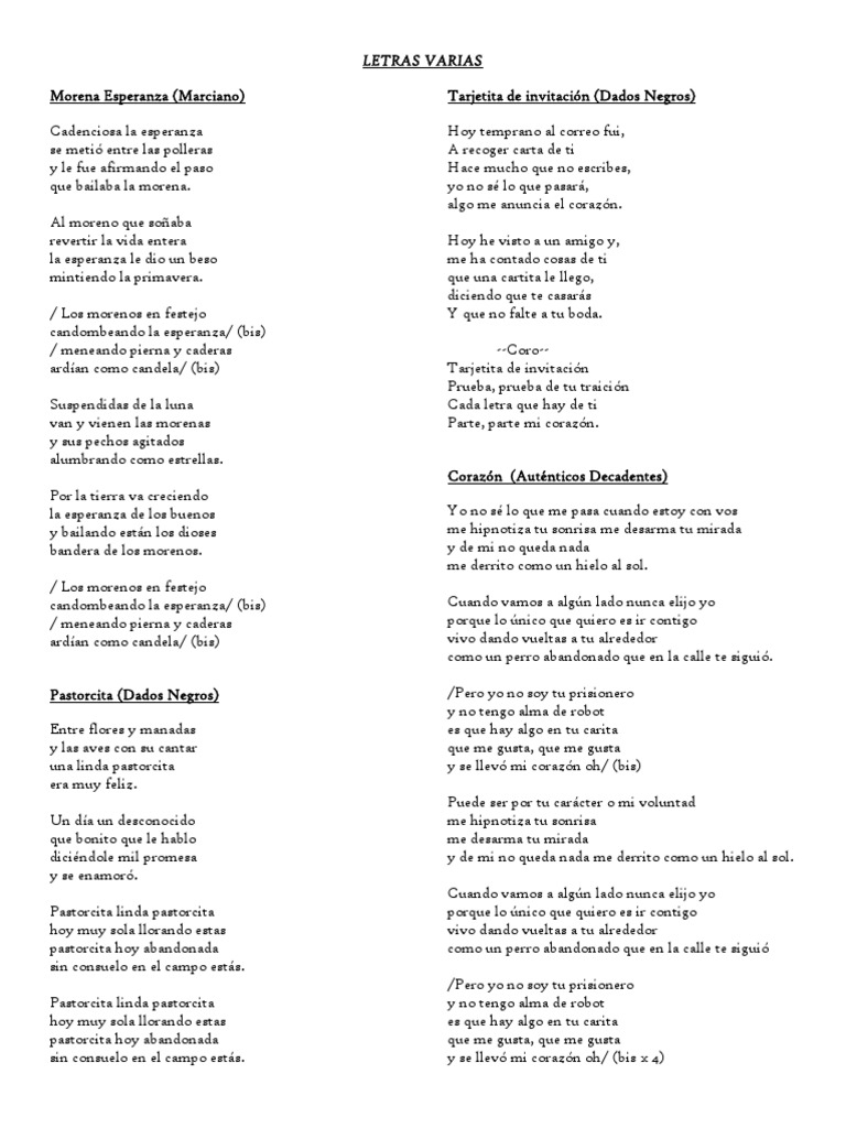 Letras Folklóricas Bolivianas | PDF | Amor | Naturaleza