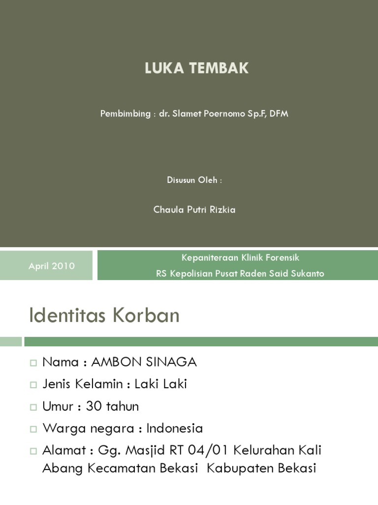 Luka Tembak | PDF